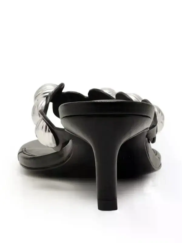 Cult Gaia Anora Kitten Heel Sandals With Embellishments