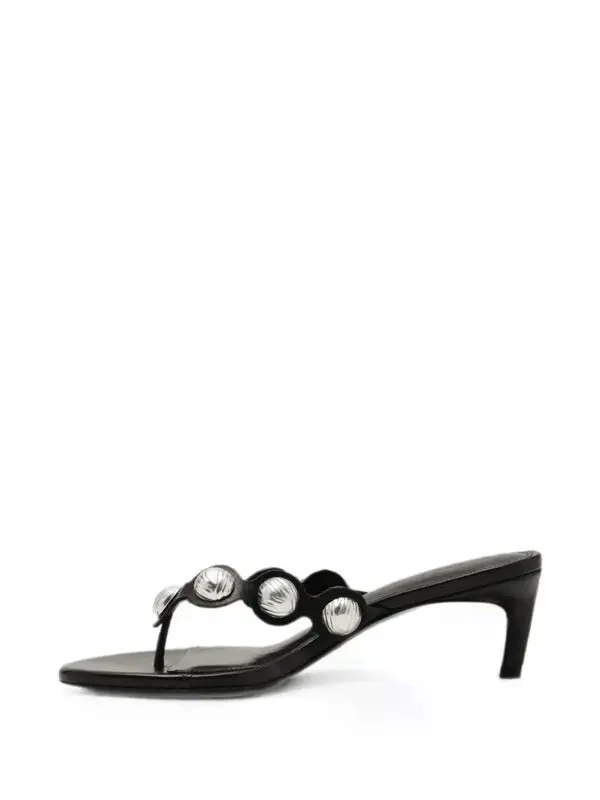 Cult Gaia Anora Kitten Heel Sandals With Embellishments