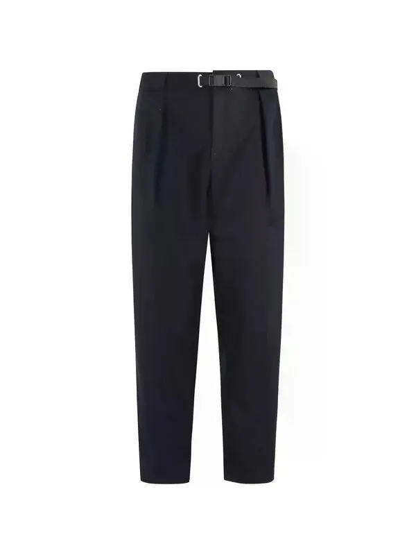 WHITE SAND Belted Pleated Trousers