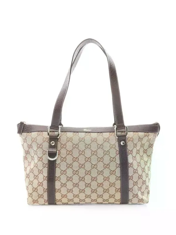 Gucci 2010s Abby Gg Canvas Tote Bag - Neutrals