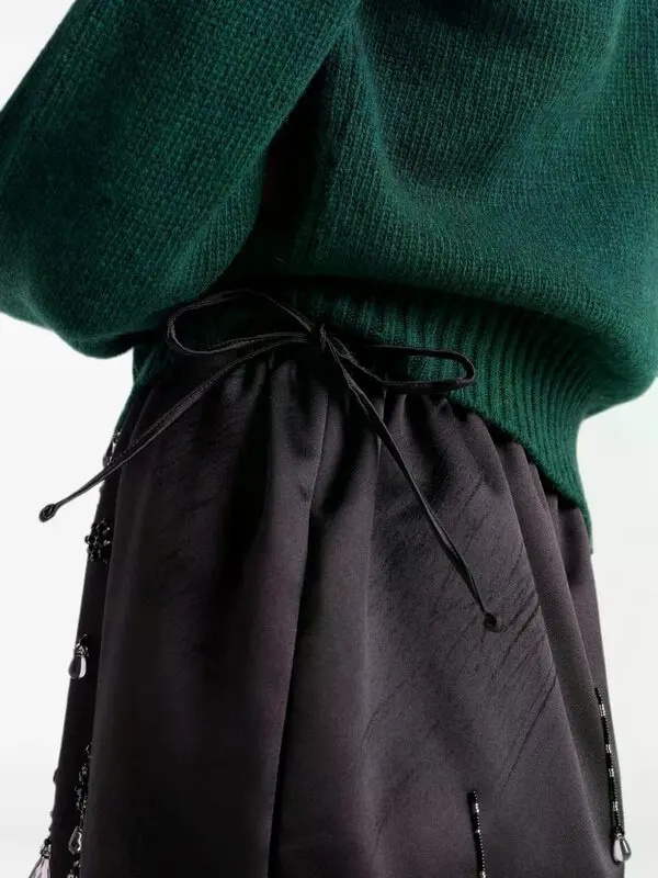 Prada Satin Skirt With Embroidery