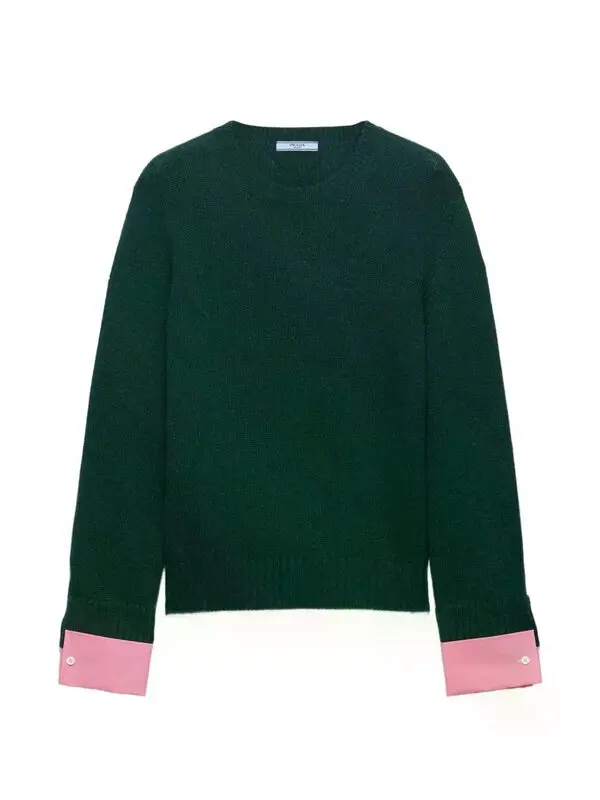 Prada Wool And Cashmere Crew-neck Sweater
