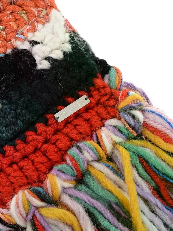 Dsquared2 Crochet-knit Fringed Scarf