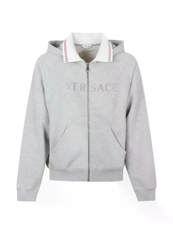Versace Greca-detail Logo-embroidered Hoodie