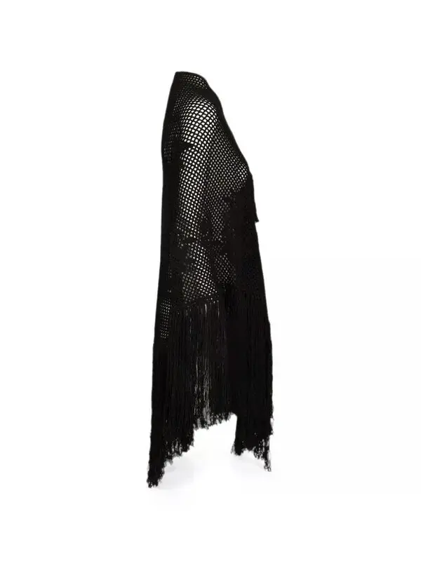 CHIARA IS Rosa Crochet Fringed Shawl