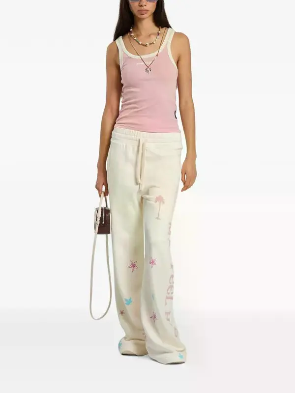 Palm Angels Graphic Print Wide Leg Track Pants
