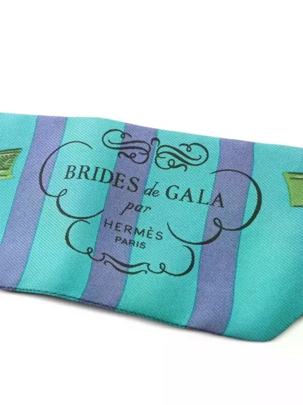 Hermès 2010s Brides De Gala Twilly Scarf - Green