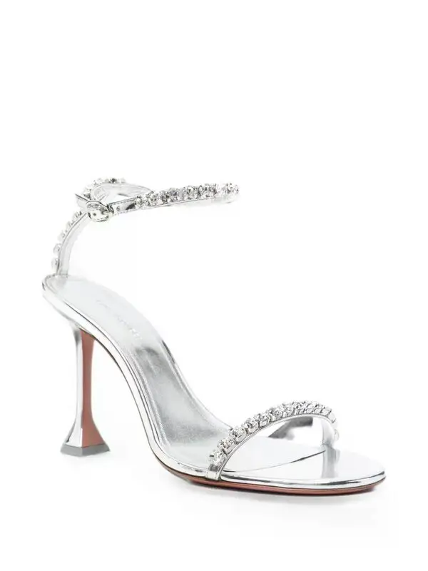 Amina Muaddi Gigi Embellished Heeled Sandals