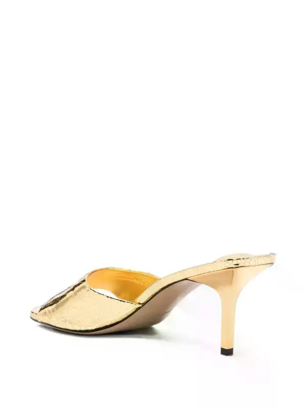Jacquemus The Cubisto Cracked-effect Heeled Sandals