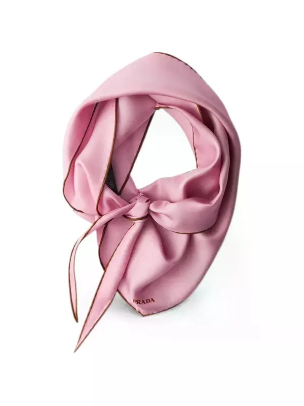 Prada Printed Twill Scarf - Pink