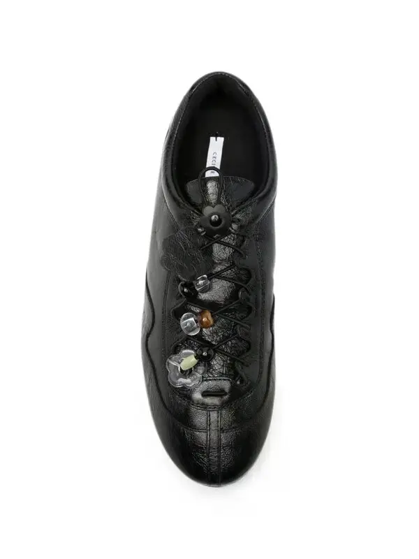 Cecilie Bahnsen Blaise Beaded Leather Sneakers
