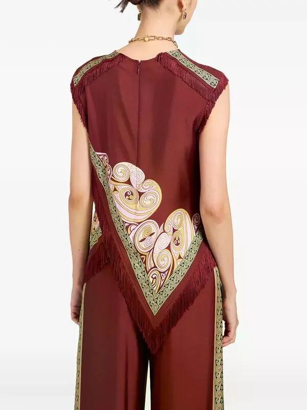 La DoubleJ Scarf Top - Red