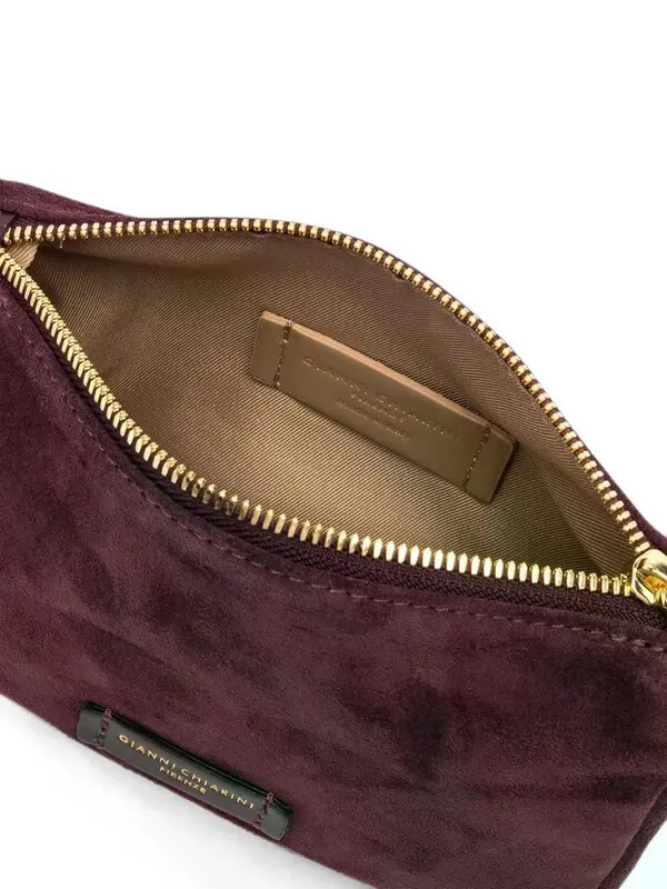 GIANNI CHIARINI Nora Suede Clutch Bag