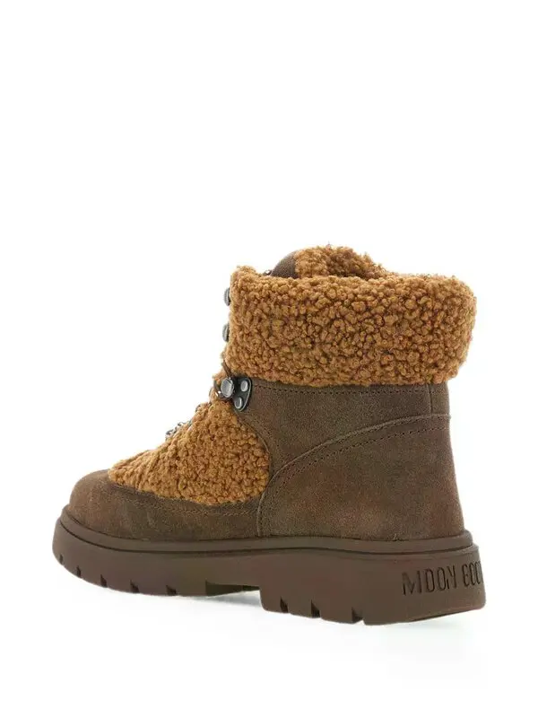 Moon Boot Shearling-effect Lace-up Ankle Boots