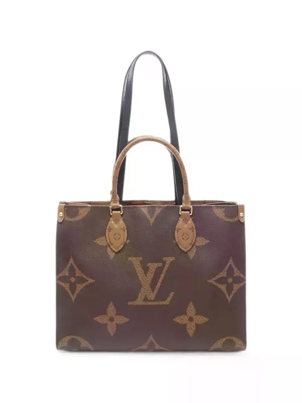 LOUIS VUITTON 2020 Mm On-the-go Monogram Giant Reverse Tote Bag - Brown