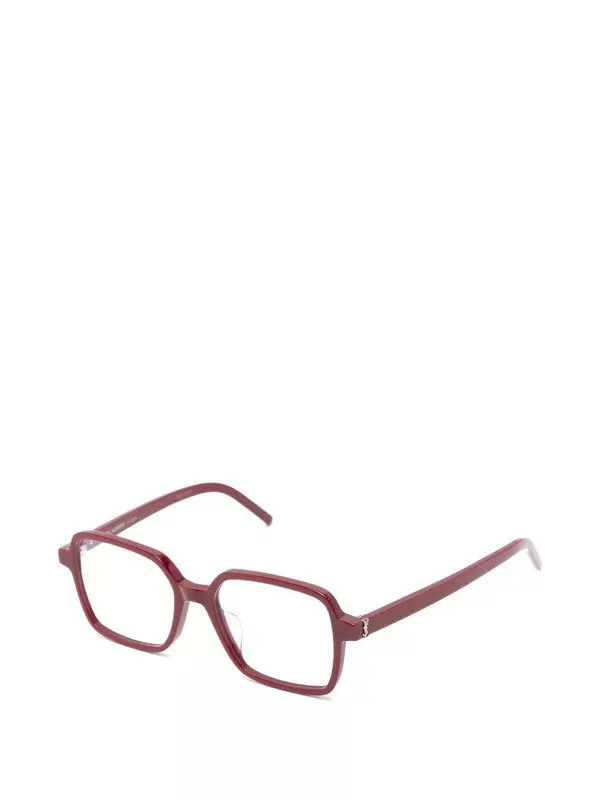 Saint Laurent Square Frame Glasses - Red
