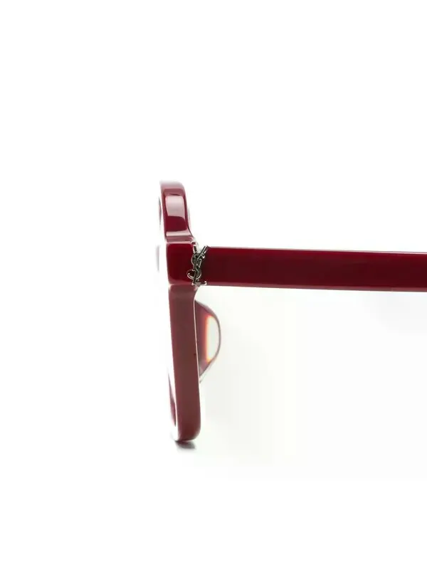 Saint Laurent Square Frame Glasses - Red