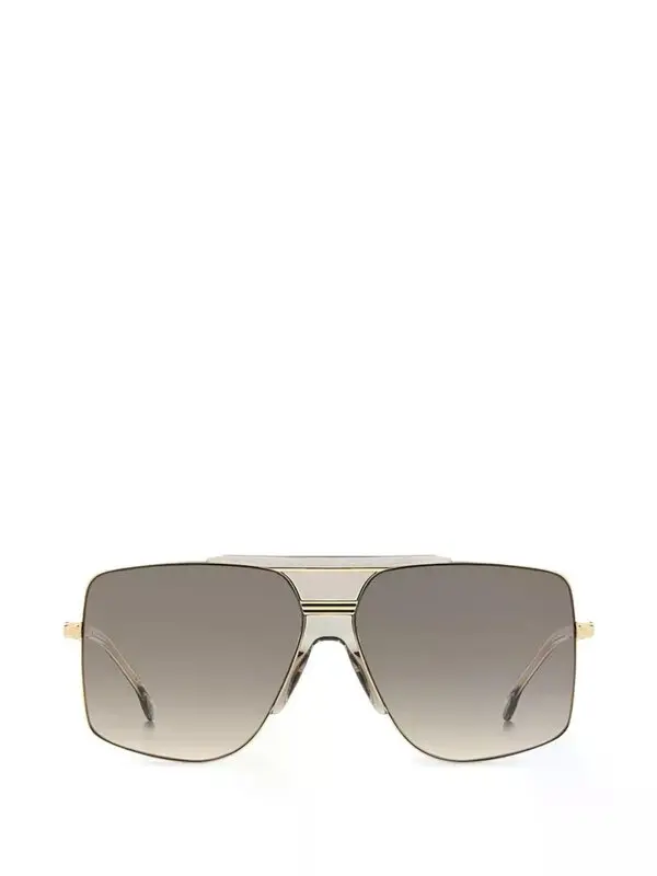 Victoria Beckham Oversized Pilot-frame Sunglasses - Gold