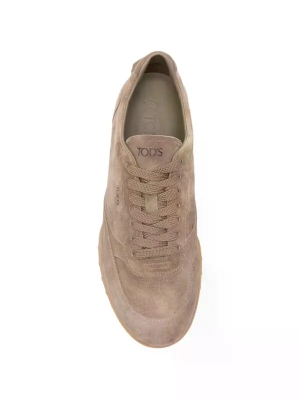 TOD'S Lace-up Suede Sneakers - Brown