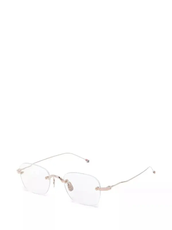 Thom Browne Tricolour Detail Glasses - Pink