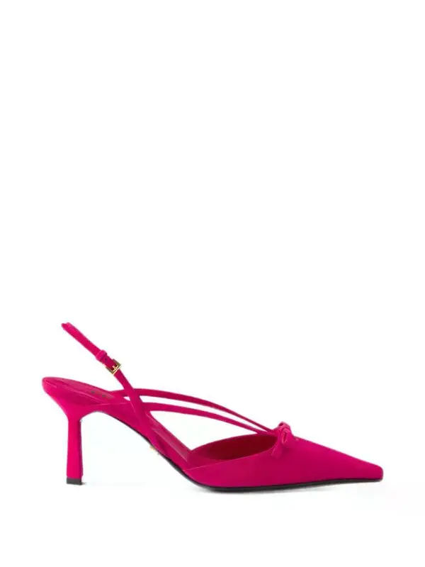 Prada Suede Slingback Pumps - Pink