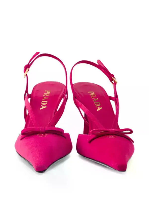 Prada Suede Slingback Pumps - Pink