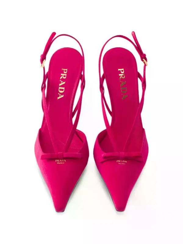 Prada Suede Slingback Pumps - Pink