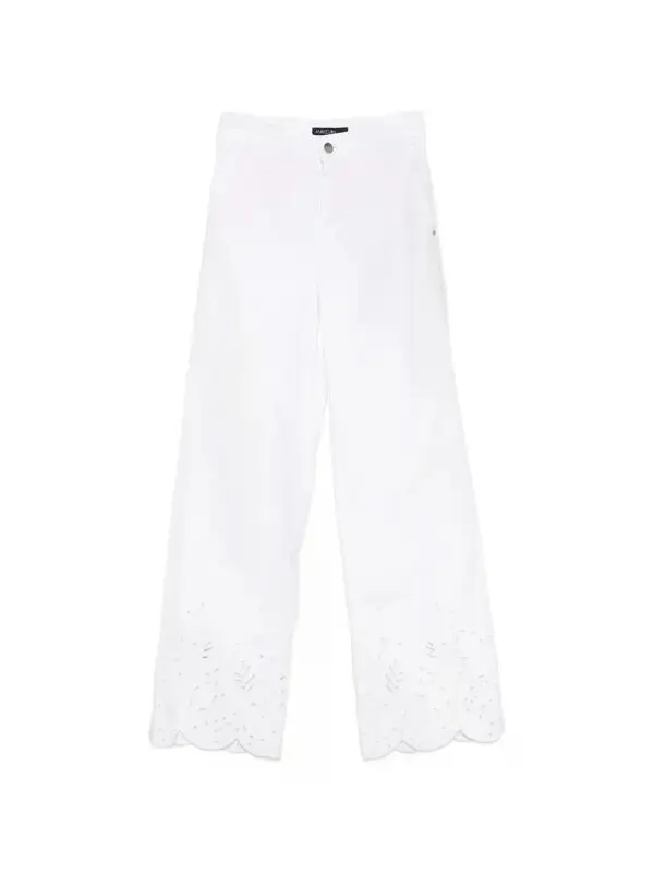 MARCCAIN Scalloped-hem Straight Jeans