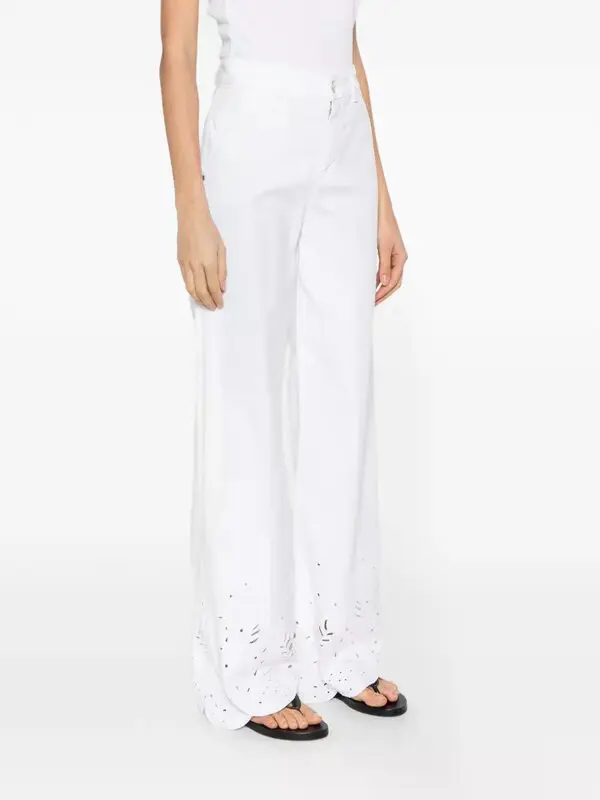 MARCCAIN Scalloped-hem Straight Jeans