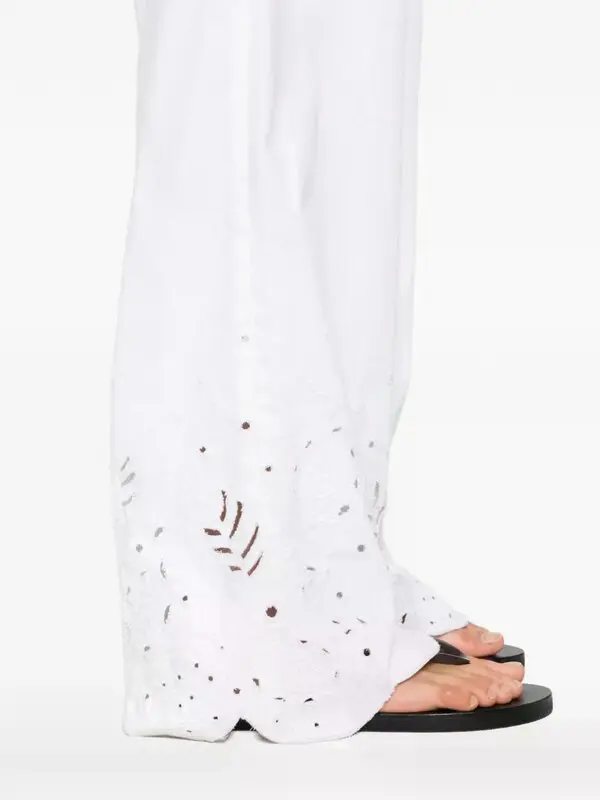 MARCCAIN Scalloped-hem Straight Jeans