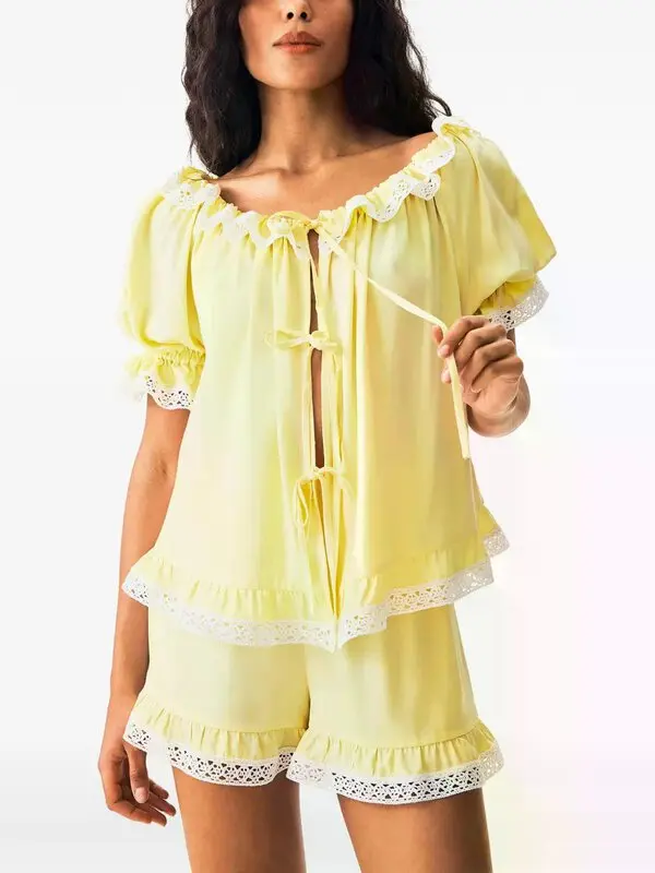 Sleeper Romantica Lace-trim Pajamas