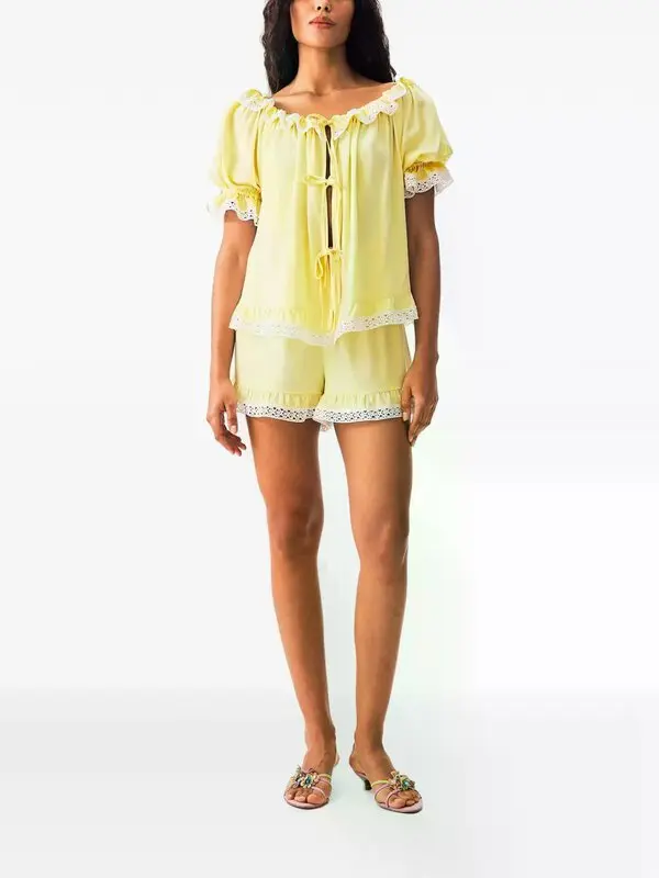 Sleeper Romantica Lace-trim Pajamas