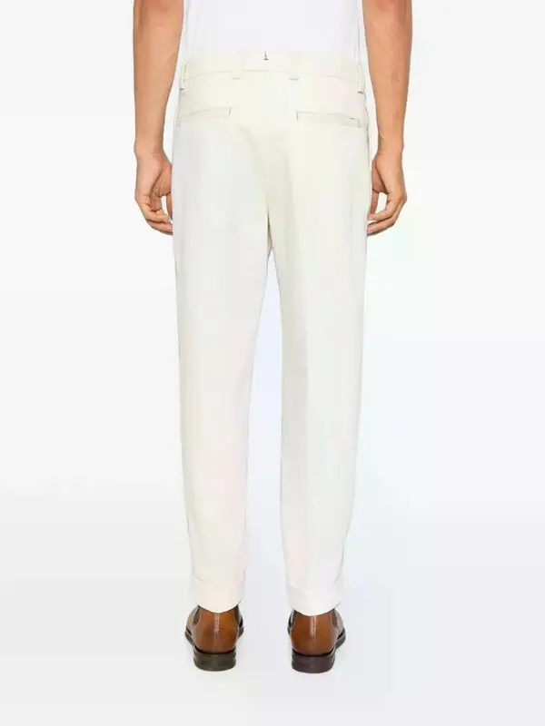 BERWICH Pleated-front Turn-up Trousers