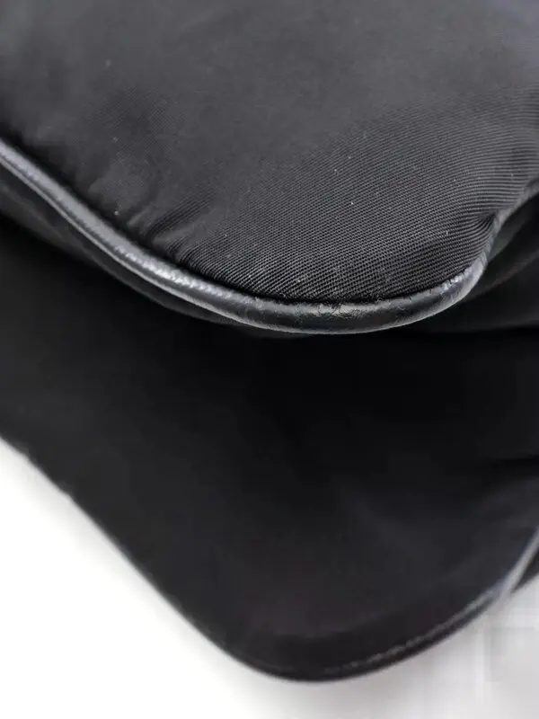 Prada 2000s Logo Plate Shoulder Bag