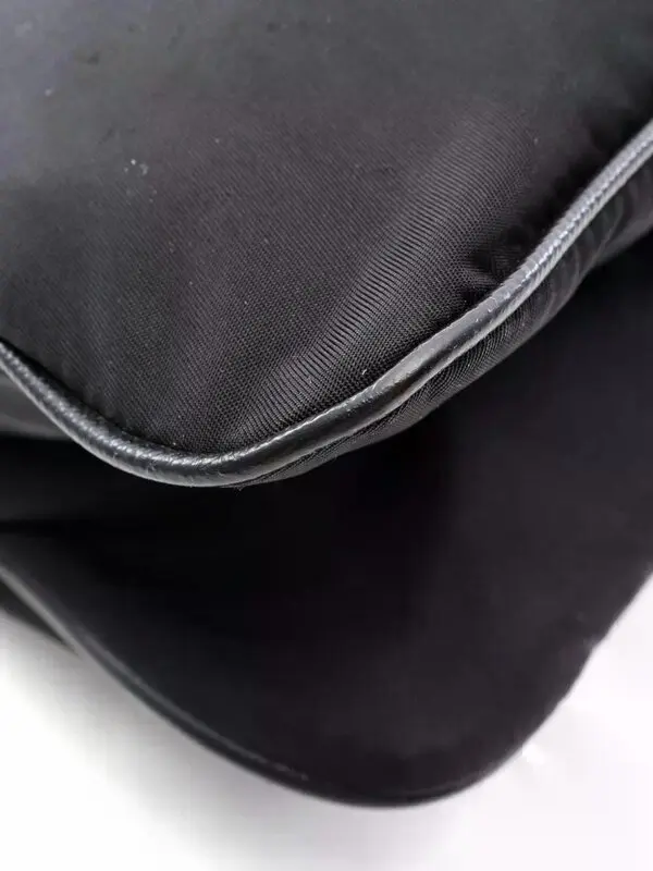 Prada 2000s Logo Plate Shoulder Bag