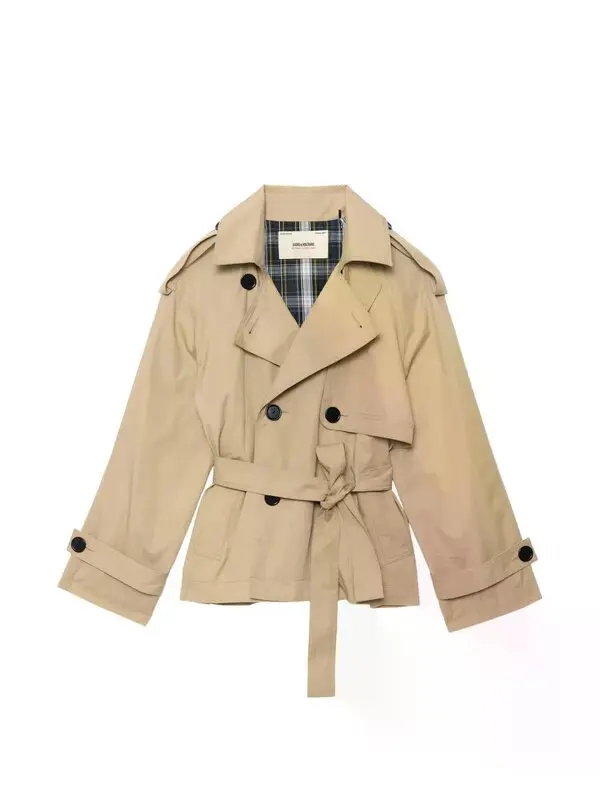 Zadig&Voltaire Kivana Organic Cotton Double-breasted Trench Jacket