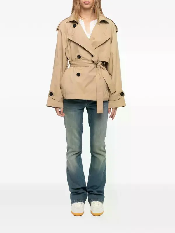 Zadig&Voltaire Kivana Organic Cotton Double-breasted Trench Jacket