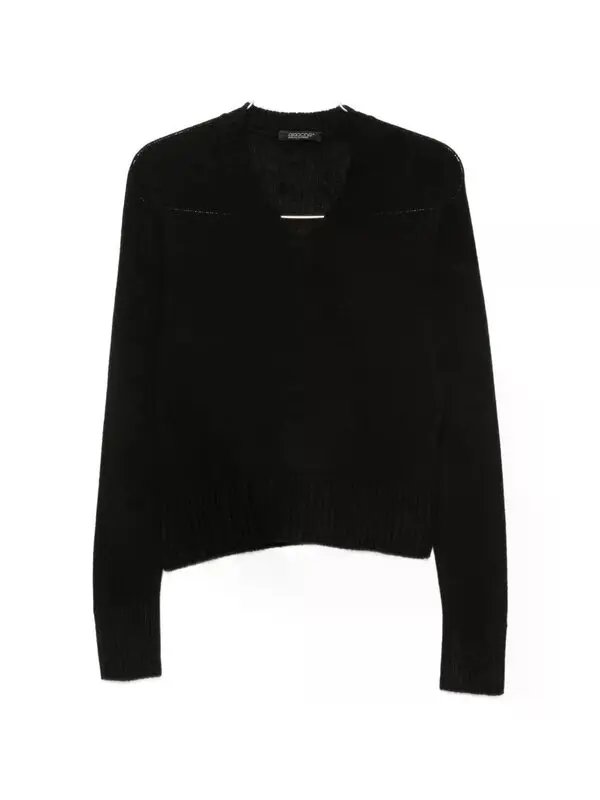 ARAGONA V-neck Ribbed-trim Sweater