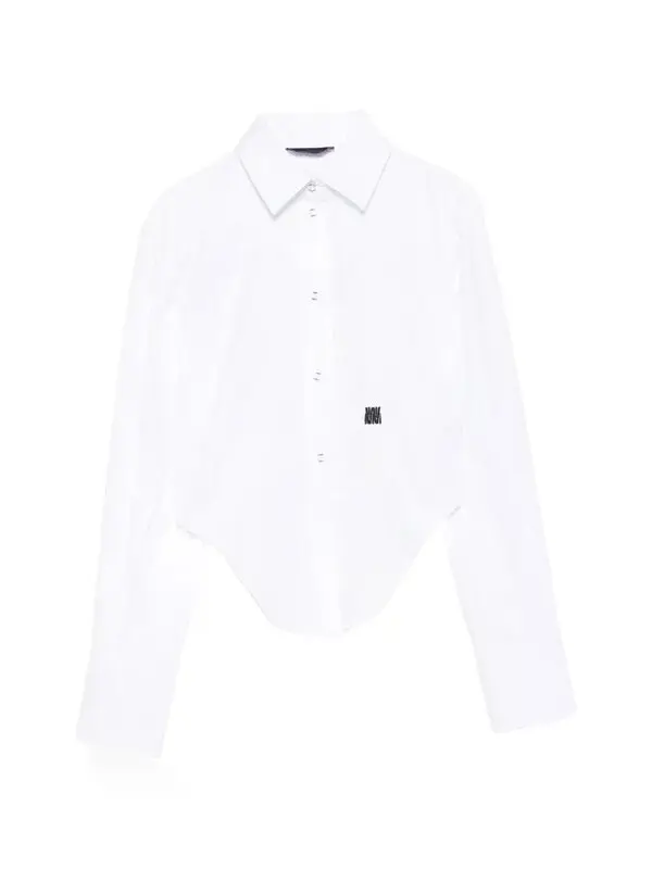 WRSTBHVR Quinn Logo-embroidered Cropped Shirt