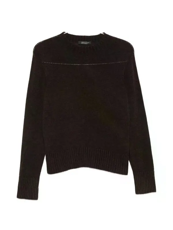 ARAGONA Ribbed-trim Sweater