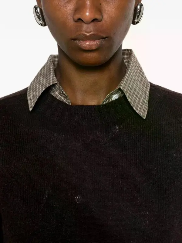 ARAGONA Ribbed-trim Sweater