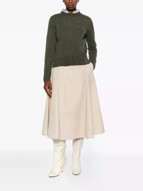 ARAGONA Long-sleeve Ribbed-trim Sweater