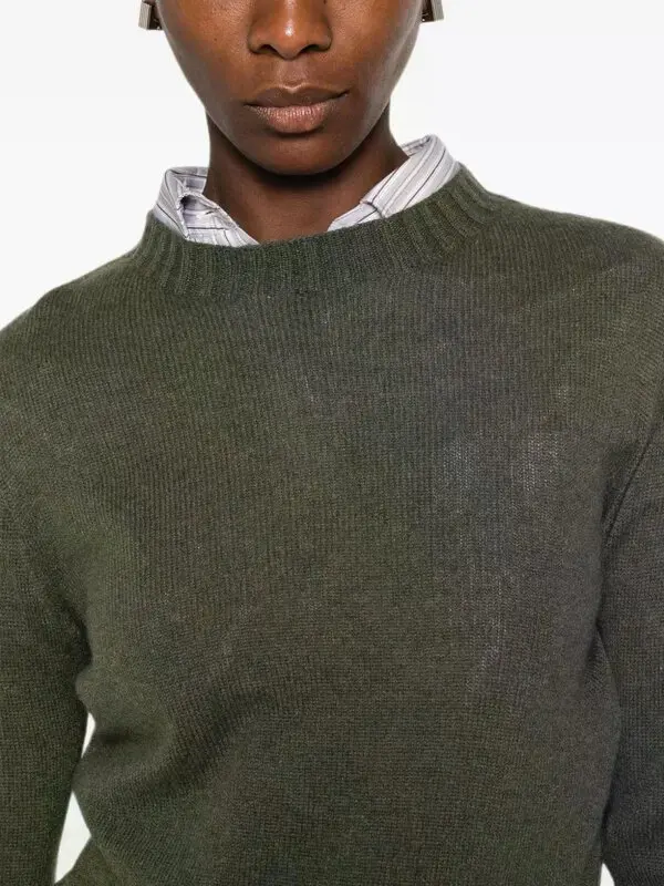 ARAGONA Long-sleeve Ribbed-trim Sweater