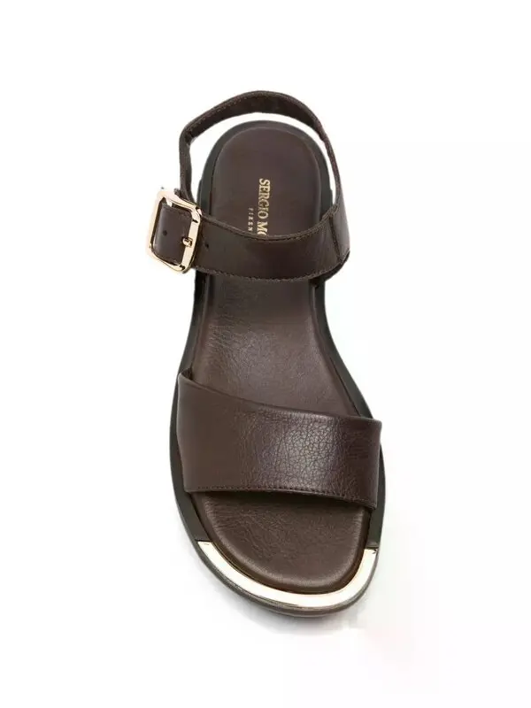 SERGIO MORETTI FIRENZE Buckle-fastening Leather Sandals