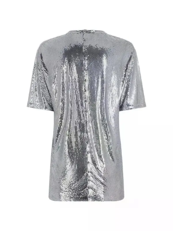 Rabanne Ohmori Cat-print Chainmail Mini Dress