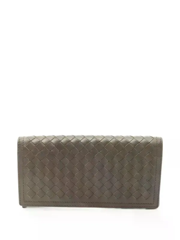 Bottega Veneta 2010s Intrecciato Bi-fold Wallet - Green