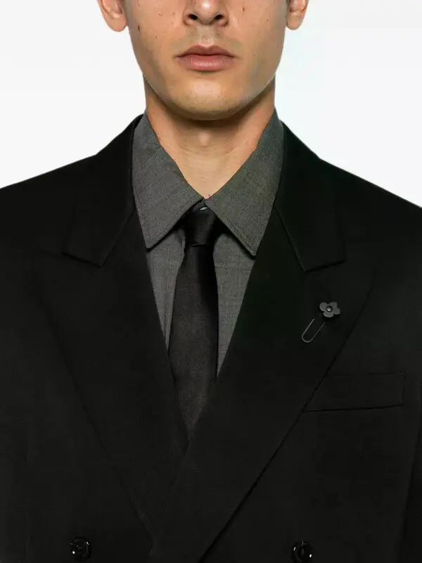 LARDINI Double-breasted Peak-lapel Blazer