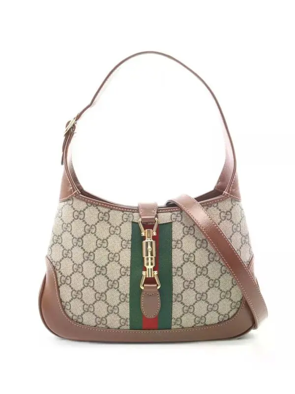 Gucci 2010s Gg Supreme Jackie Shoulder Bag - Neutrals