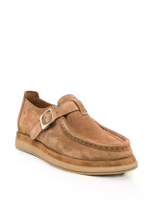 SERGIO MORETTI FIRENZE Buckle-fastening Suede Loafers