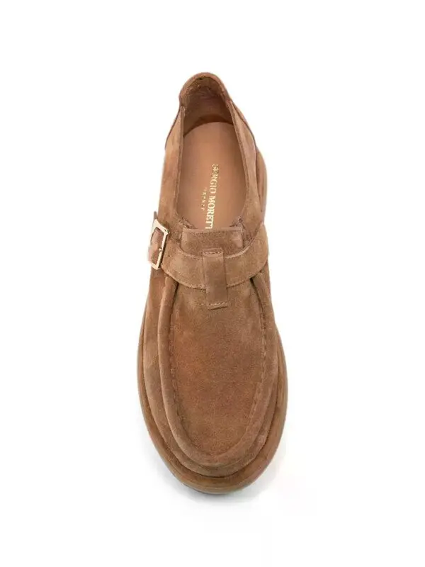 SERGIO MORETTI FIRENZE Buckle-fastening Suede Loafers